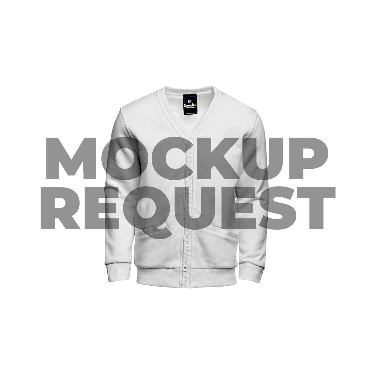 Request a Virtual - CAR800P Fleece Varsity Cardigan With Custom Printe ...